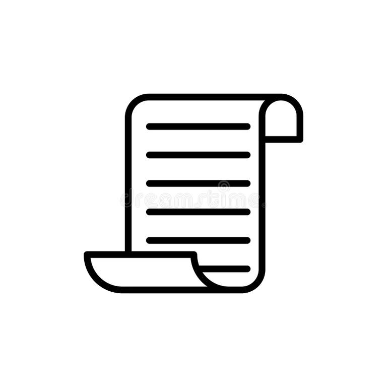 Scroll papyrus paper icon stock vector. Illustration of antique - 338284419