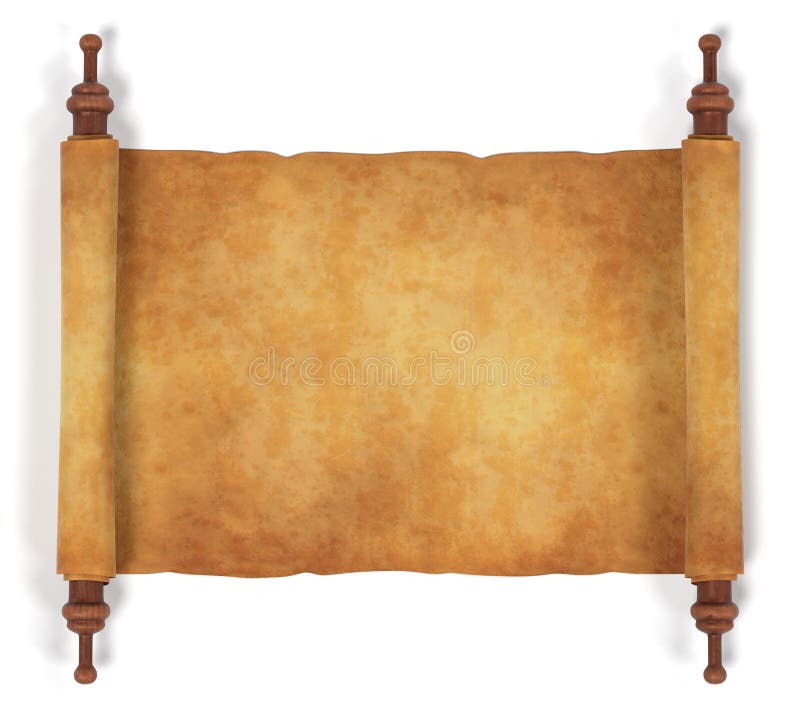 3d render of scroll stock illustration. Illustration of history - 40261495