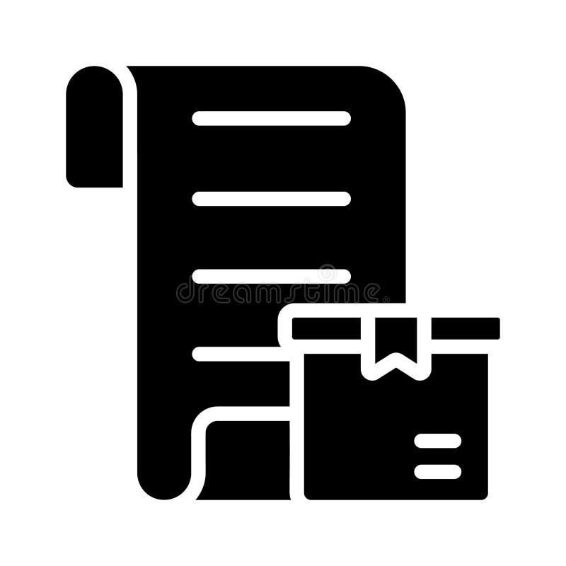 A Scroll Representing an Order Receipt or Invoice Document Stock Vector ...