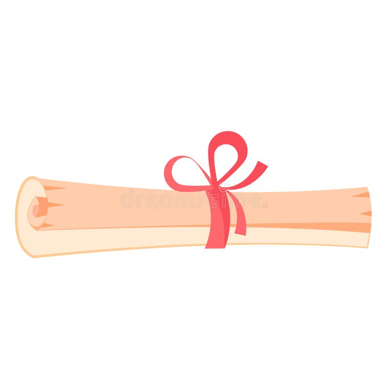 Scroll with ribbon stock illustration. Illustration of childish - 44005263
