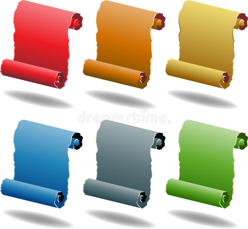 Scroll Set stock vector. Illustration of paper, decoration - 9437603