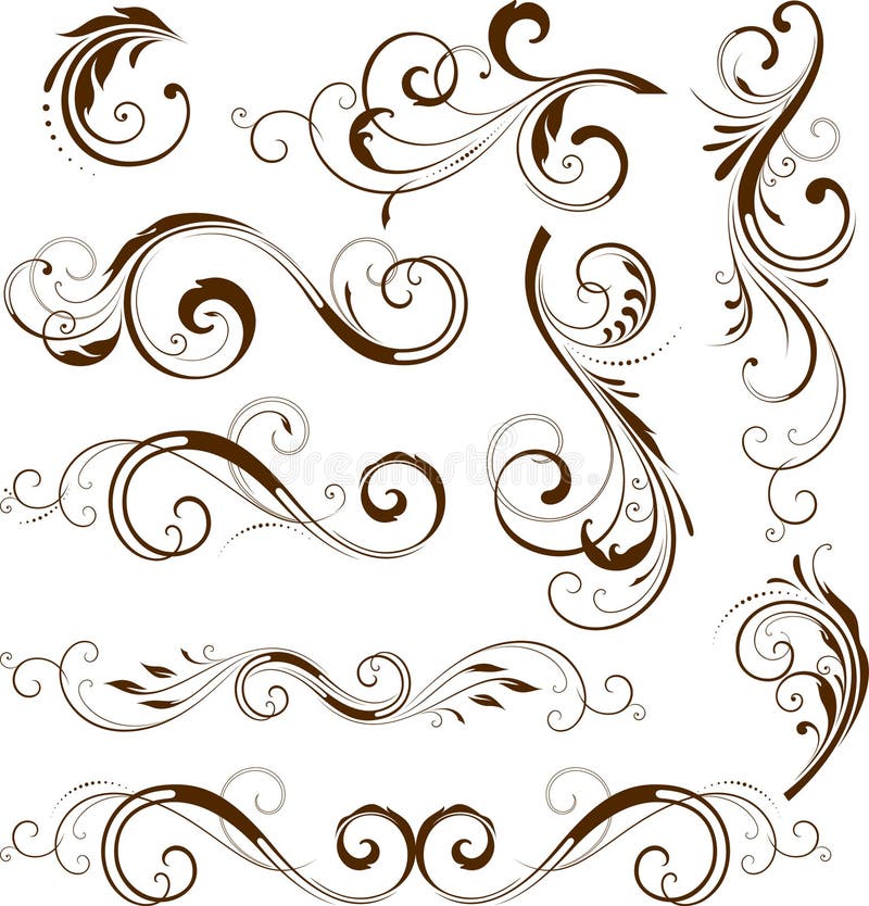 Scroll Set Vector stock vector. Illustration of collection - 73659401