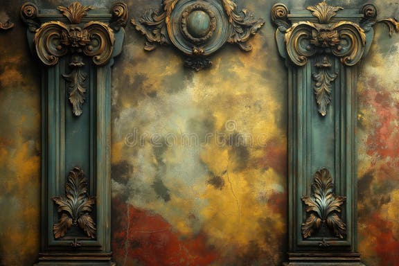 A Scroll-style Background, Elegant and Historical, Design Theme Stock ...