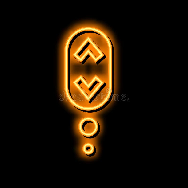 Scroll Symbol Neon Glow Icon Illustration Stock Vector - Illustration ...