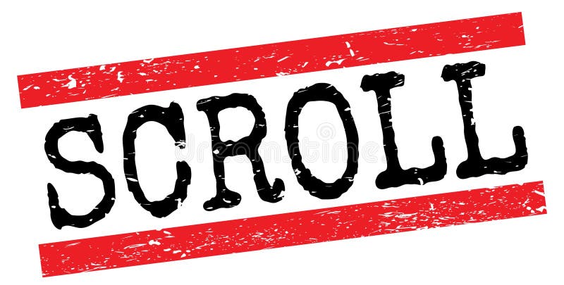 SCROLL Text on Red-black Grungy Lines Stamp Sign Stock Illustration ...