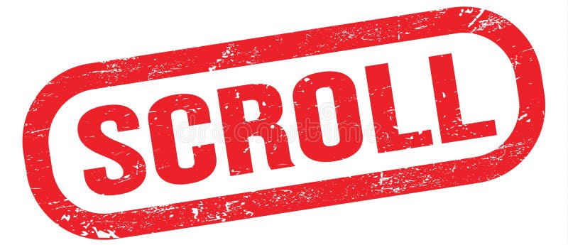 SCROLL, Text on Red Rectangle Stamp Sign Stock Illustration ...