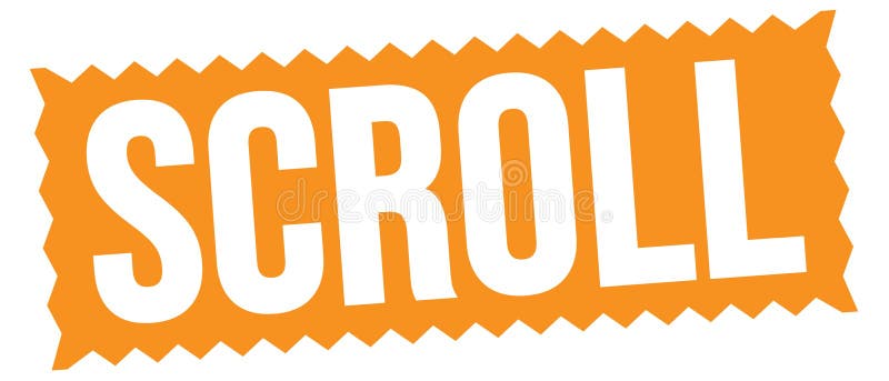 SCROLL Text Written on Orange Stamp Sign Stock Illustration ...