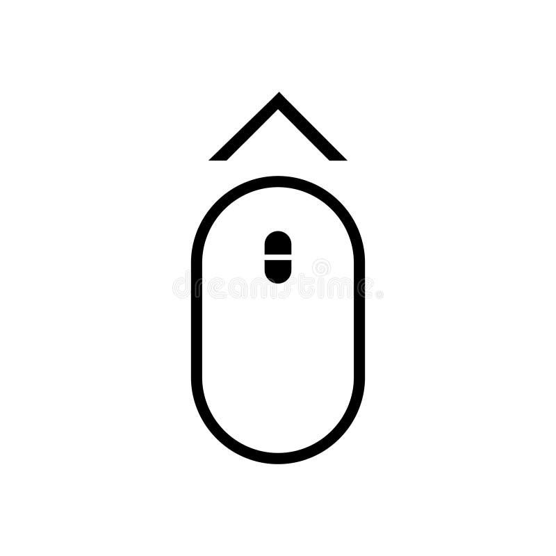 Scroll Up Icon. Vector Scrolling Mouse Sybmol for Web Design Isolated ...