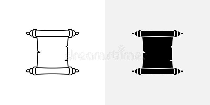Scroll vecor icon set stock vector. Illustration of constitution ...