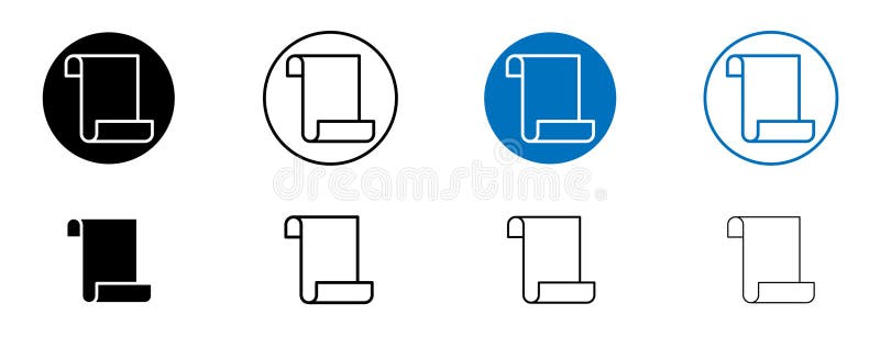 Scroll vecor icon set stock vector. Illustration of business - 340390762