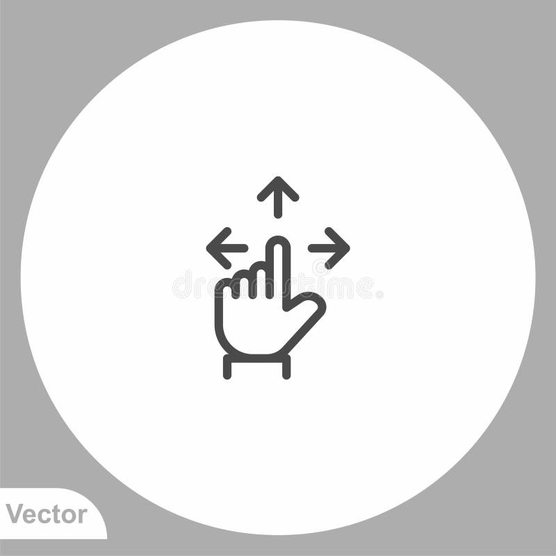 Scroll Vector Icon Sign Symbol Stock Vector - Illustration of ...