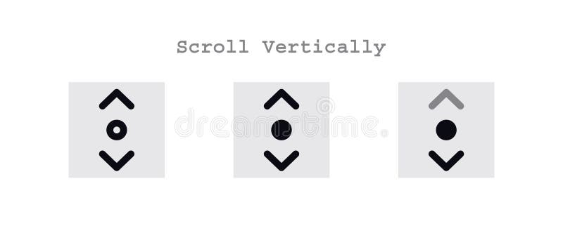 Scroll Vertically Icons Set Stock Vector - Illustration of symbol ...