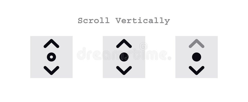 Scroll Vertically Icons Set Stock Vector - Illustration of symbol ...