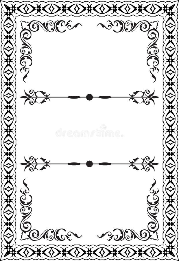 Scroll Victorian Fine Page stock vector. Illustration of pattern - 59260567