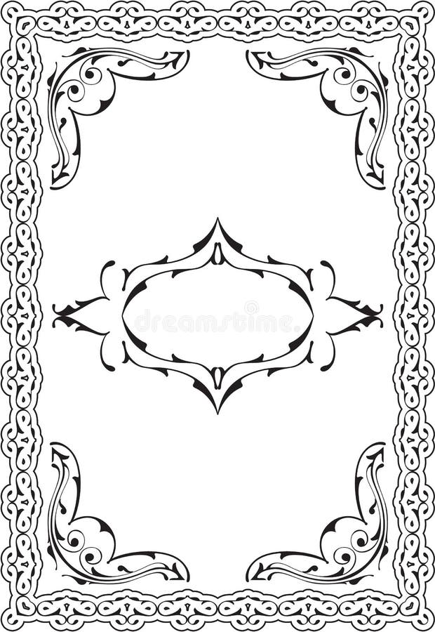 Vintage scroll frame stock illustration. Illustration of drawing - 59260134