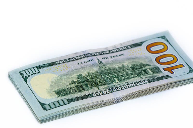 Scrolled Stack of Dollar Bills Stock Photo - Image of heap, dollar ...