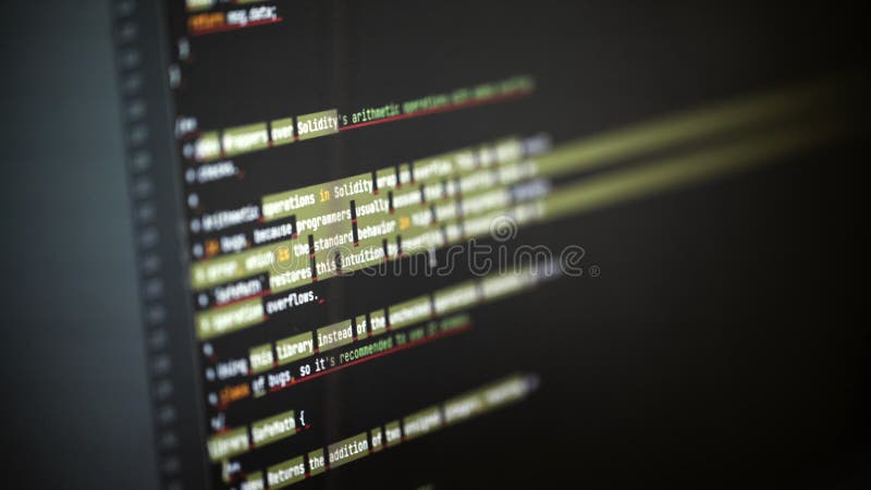Scrolling the HTML Web Page Code. Programming Stock Photo - Image of ...