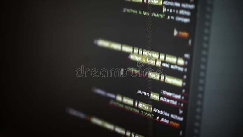 Code, Programming and Computer Language with the Hands of a Coder or Programmer Typing on a ...