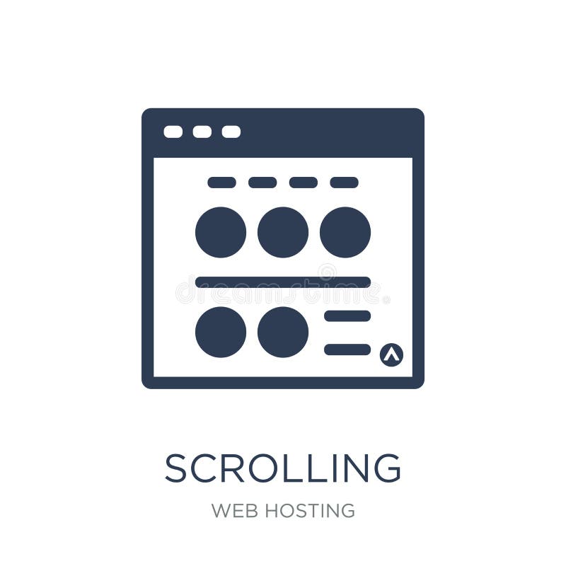 Scrolling Icon. Trendy Flat Vector Scrolling Icon on White Background ...