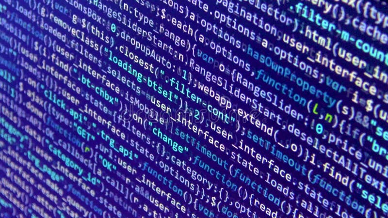 Scrolling Motion Dynamic Move on Notebook Display. Lots of Digits and ...