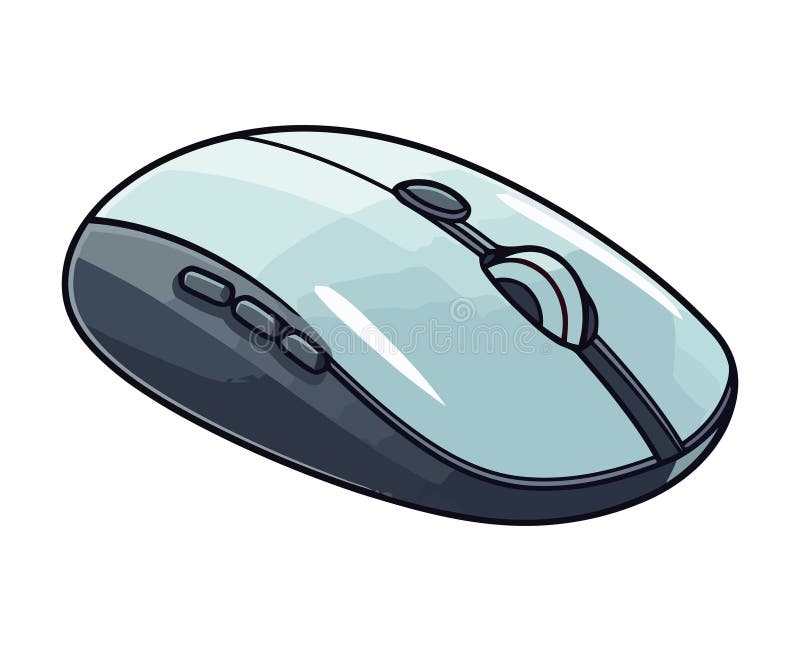 Scrolling Mouse Icon on White Backdrop Stock Vector - Illustration of ...