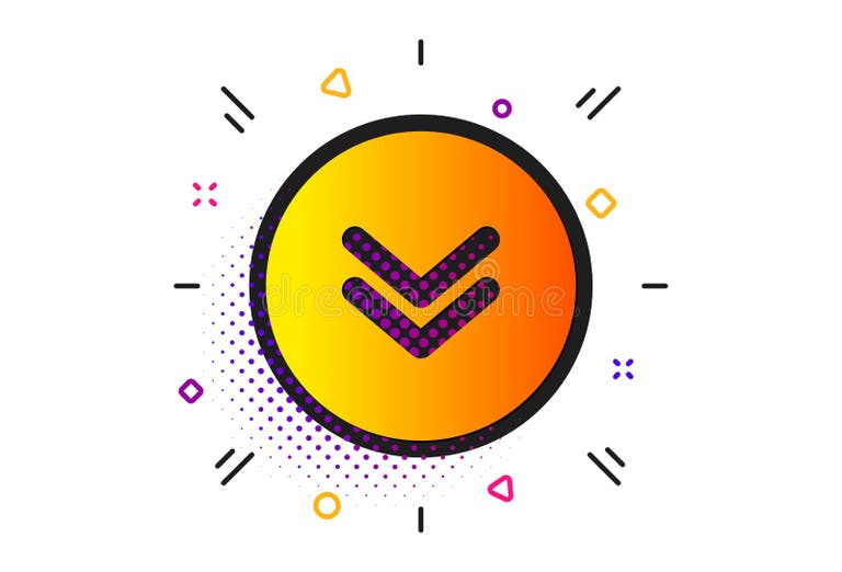 Scroll Down Button Icon. Scrolling Screen Sign. Swipe Page. Vector ...