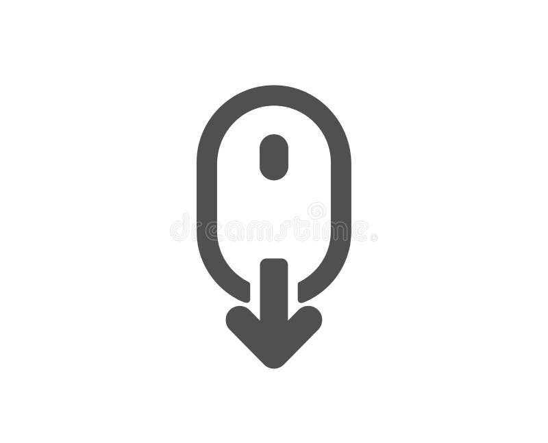 Scroll Down Mouse Icon. Scrolling Screen Sign. Swipe Page. Vector Stock ...