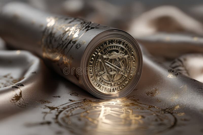 Scrollwork of Elemental Symbols and Ethe 03 Stock Illustration ...