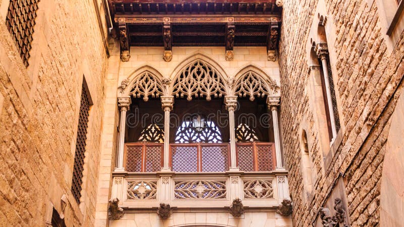 Scrollwork on Old Church Balcony Stock Photo - Image of stone, monument ...