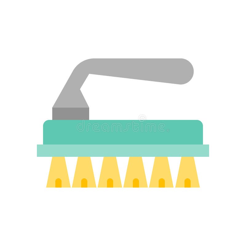 Scrub Brush, Cleaning and Laundry Service Related Flat Icon Set Stock ...