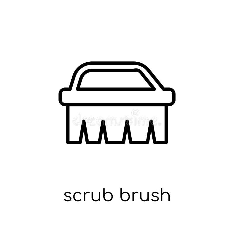 Scrub Brush Icon. Trendy Modern Flat Linear Vector Scrub Brush I Stock ...