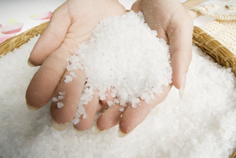 Scrub hands with salt stock photo. Image of health, mineral - 4868424