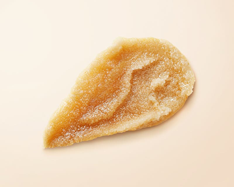 Scrub Swatch on Soft Beige Background. Close-up of Cosmetics Texture AI ...