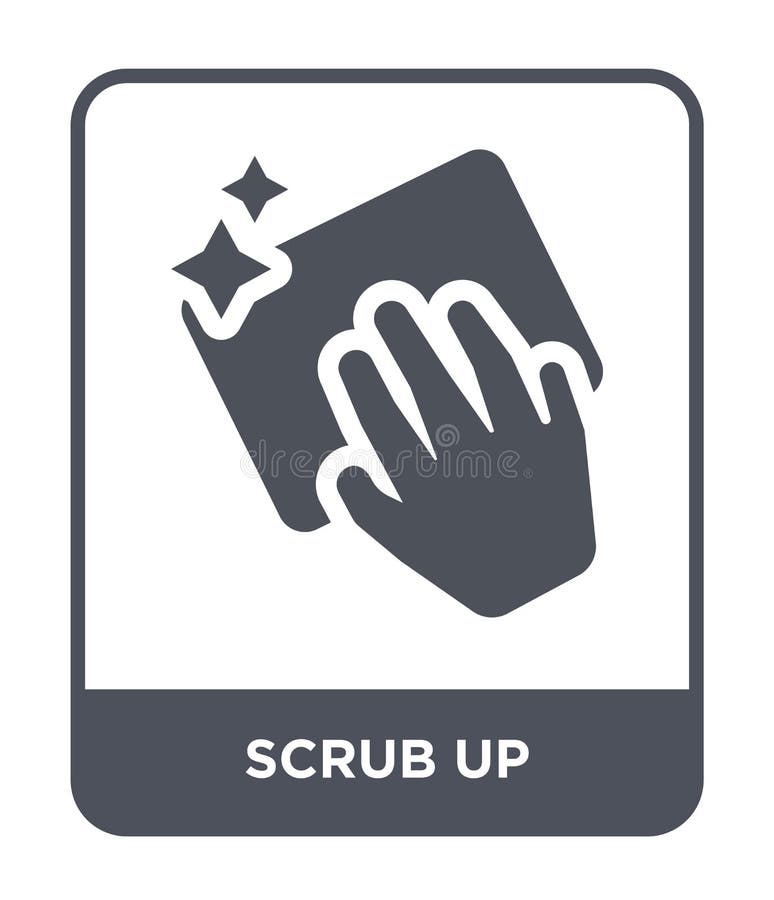 Scrub Up Icon in Trendy Design Style. Scrub Up Icon Isolated on White ...