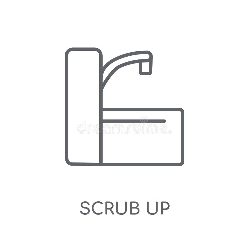 Scrub Up Linear Icon. Modern Outline Scrub Up Logo Concept on Wh Stock ...