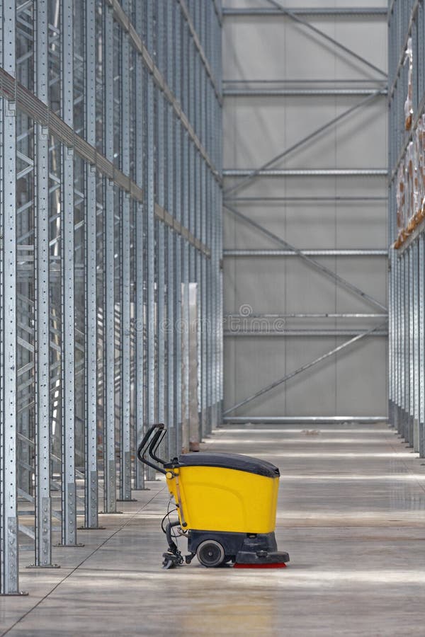 Scrubber Machine for Cleaning Floor Stock Photo - Image of industrial ...