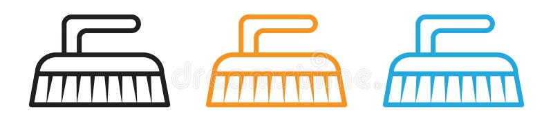 Scrubbing Brush Vector Logo Set Collection for Web App Ui Stock ...