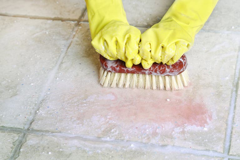 Scrubbing the floor stock image. Image of cleanliness - 33172623