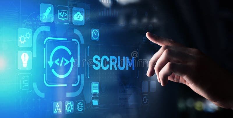SCRUM, Agile Development Methodology, Programming and Application Design Technology Concept on ...