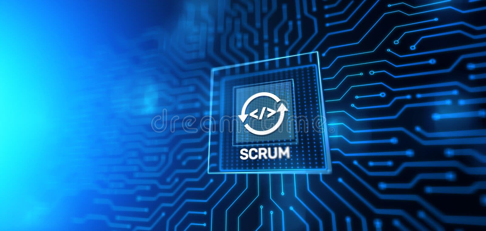 Scrum Agile Development Methodology Programming And Application Design Technology Concept On