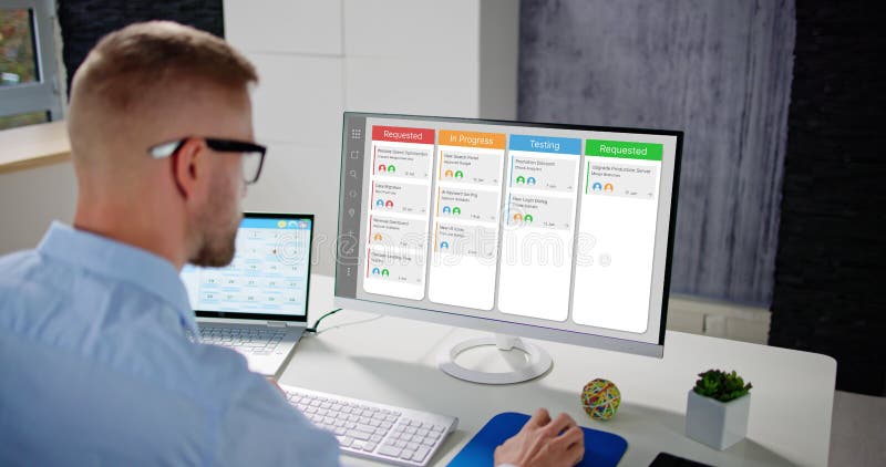 Scrum Agile Project stock image. Image of text, young - 263682393