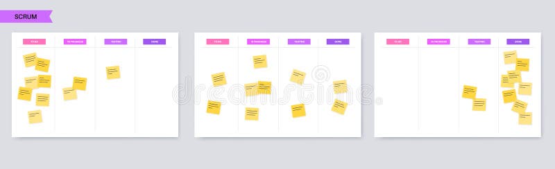 Scrum board methodology stock illustration. Illustration of lean ...
