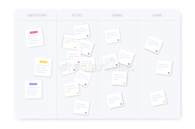 Scrum board methodology stock vector. Illustration of scrumboard ...