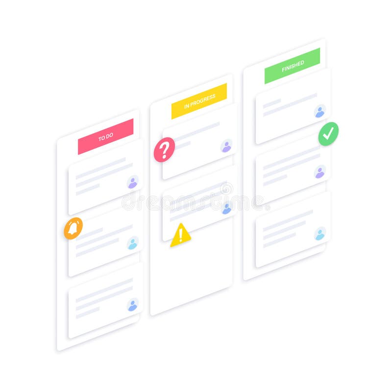 Scrum board methodology stock vector. Illustration of whiteboard ...