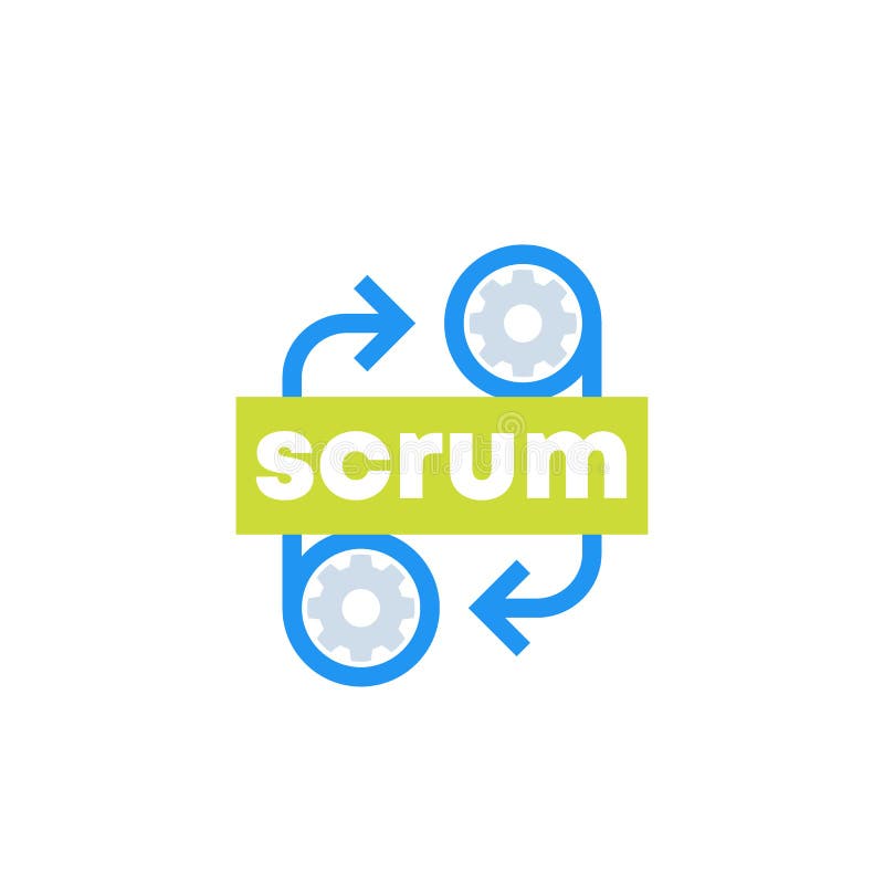 Scrum Process, Development Methodology Vector Icon Stock Vector ...