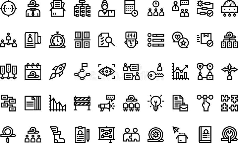 Scrum Development Icons High-Quality Vector Icons Collection with ...