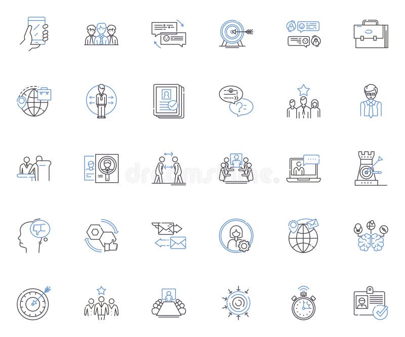 Scrum Methodology Line Icons Collection Sprint Agile Backlog Daily