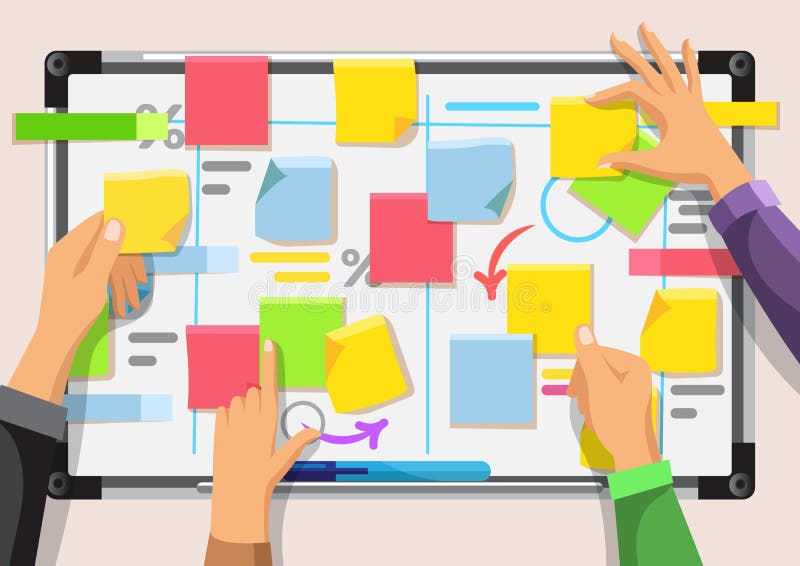 Scrum Methodology Line Icons Collection. Sprint, Agile, Backlog, daily ...
