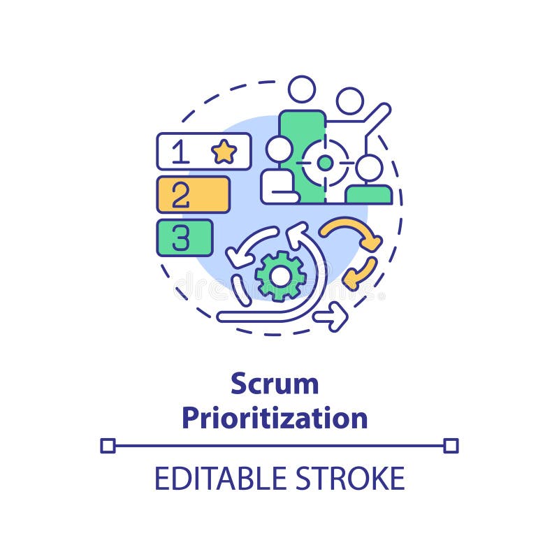 Scrum Prioritization Multi Color Concept Icon Stock Vector ...