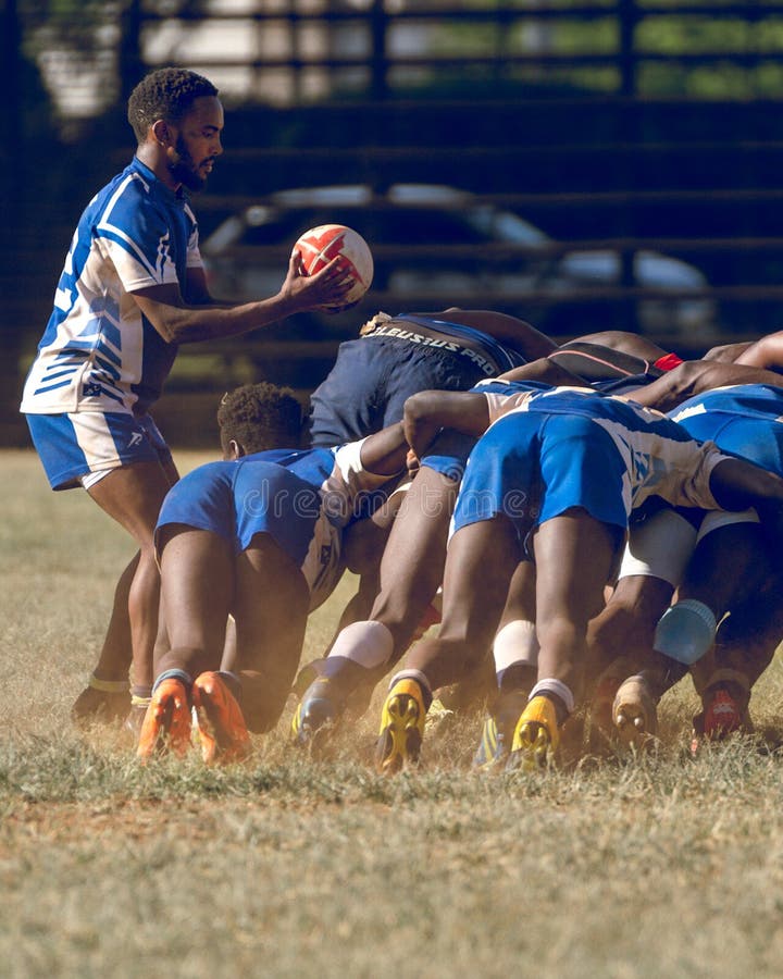 A Scrum in a Rugby Match editorial stock photo. Image of ugby - 243537633